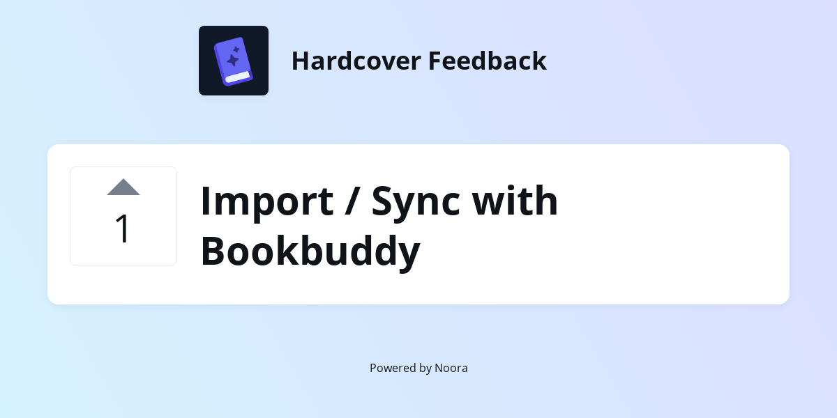 Import / Sync with Bookbuddy | Feature Requests | Hardcover